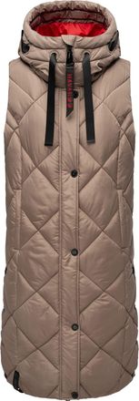 Navahoo Damen Steppweste Schnuckel - Lang & Stylisch mit Kapuze