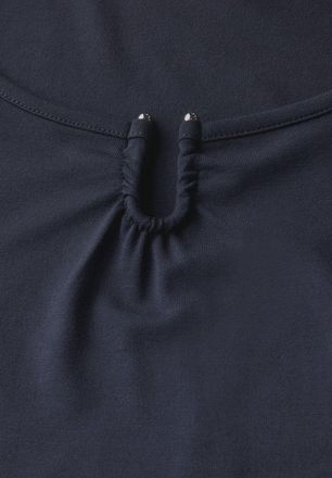 Street One T-Shirt - Damenshirt mit Cut-Out-Detail - Kurzarm Jersey-Shirt