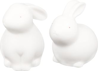 Aboofan Wei&szlig;e Keramik Hasenfigur als Teetier Tischdekoration Cartoon Kaninchen Dekor Wetterfest f&uuml;r Garten und Wohndeko