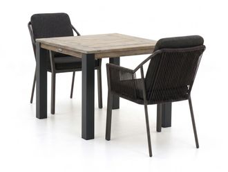 Tierra Outdoor Liv/ROUGH-S 90 cm Gartenm&ouml;bel-Set 3-teilig stapelbar