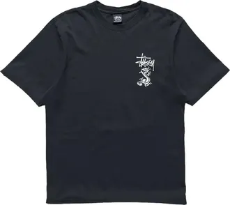 Stüssy t-shirt à détail de dragon - Noir