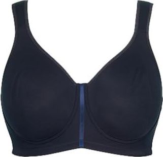 Ulla Popken Femme Grandes Tailles Soutien-Gorge Confort en Microfibre, sans Armatures, Bonnet C-E Noir 110C 812319100-110C