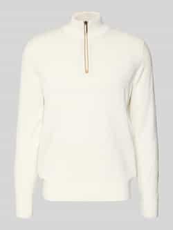 Bugatti Regular Fit Troyer aus reiner Baumwolle