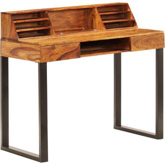 vidaXL Vidaxl - Bureau 110x50x94 cm Bois solide de Sesham et acier