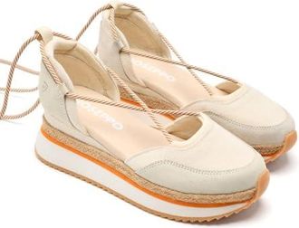 Gioseppo Sandales de sport en cuir plateforme raphia Chittenden, beige, 37 EU