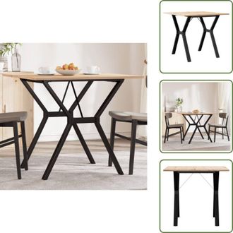 vidaXL Vidaxl - Esstisch Y-Gestell 80x80x75 cm Massivholz Kiefer und Gusseisen - Esstisch - Holztisch - Kiefernholztisch - K&uuml;chentisch - Wohnzimmertisch