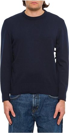 Thom Browne Homme, Pulls, Bleu, Taille: XL Stitch Sweater