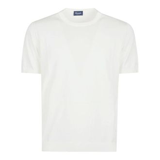 Drumohr Homme, Pulls, Blanc, Taille: L T-shirt en coton tricot&eacute;