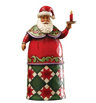 Enesco 4017856E H&auml;nge-Figur, Weihnachstmann mit Kerze, Kunstharz, 12 cm