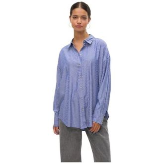 Vero Moda Oversize Vmnora Ls WVN GA Noos T-Shirt surdimensionn&eacute;, Marlin, XS Femmes