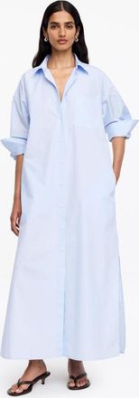 Arket Hemdkleid Aus Baumwolle -Blau