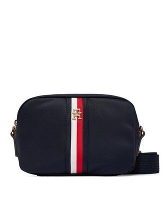 Tommy Hilfiger Handtasche Popette Camera Bag Corp AW0AW19023 Dunkelblau
