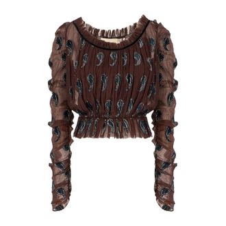 Tory Burch Top - - Blouses & Shirts - Damen - Braun - 3XS