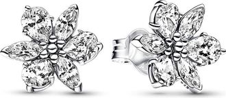 Pandora Timeless Funkelnde Herbarium Cluster Ohrringe aus Sterling Silber mit Zirkonia in der Farbe Silber, 292633C01