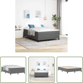 vidaXL Samtbezug - Boxspringbett Hellgrau 160 x 200 cm Cordstoff