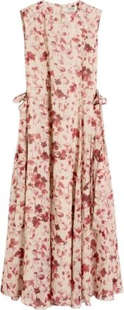 Max Mara Femme, Robes, Rose, Taille: 38 FR Robe en toile de ramie imprim&eacute;e