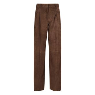 Arma Femme, Pantalons, Brun, Taille: 32 FR Dena Pantalon en Cuir dAgneau Paper