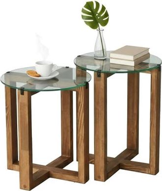 Dmora Couchtisch Enlil 40x40x50h cm Braun, Modular