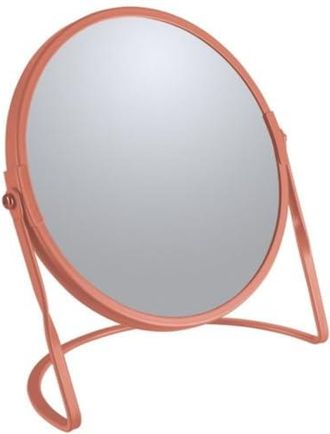 Spirella Kosmetikspiegel auf Fu&szlig; Akira - Robustes Metall - Doppelansicht mit 5-facher Vergr&ouml;&szlig;erung und klassischem Spiegel - 360&deg; schwenkbar - Matt Terracotta