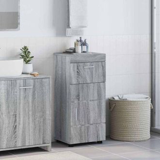 vidaXL Ensemble de Meubles de Salle de Bain TULUM Gris Sonoma vidaXL