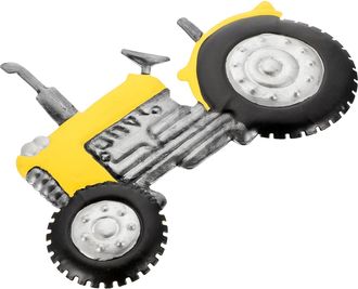 OSALADI Traktor Wanddeko aus Metall Stereoskopischer Traktor Anh&auml;nger In Gelb Wandanh&auml;nger f&uuml;r Innen und Au&szlig;en Detailgetreue Metall Dekoration f&uuml;r Wohnzimmer 