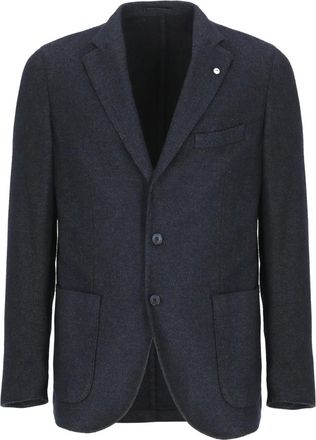 Lubiam Homme, Vestes, Bleu, Taille: L Veste en Laine Vierge