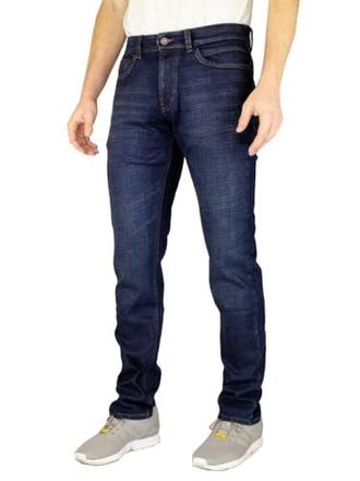 Hattric Jean Cross Denim Harris pour Homme Droit, Bleu fonc&eacute; (48), 38W / 34L