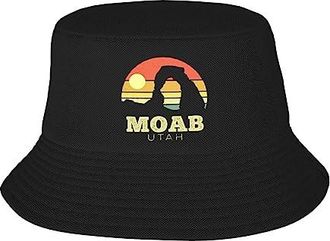 Generic Chapeau De Godet Coucher De Soleil Vintage &Agrave; Moab, Utah Hommes Chapeau De Seau Mode Pliable Bonnet Soleil, pour Chasse, Le Camping, De P&ecirc;che, 56-58cm