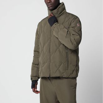 Moncler Khakigr&uuml;ne gesteppte Daunenjacke