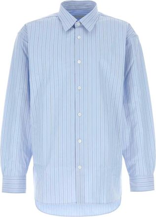 Dries Van Noten Homme, Chemises, Bleu, Taille: S Embroidered Poplin Croom Shirt