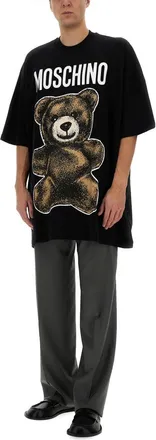 Moschino Teddy Bear Cotton T-Shirt - Black