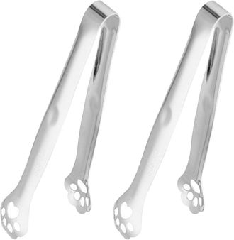 BESPORTBLE 2stücke Esszange Zum Kochen Mit Silikonspitzen Multifunktions-dessertzange Cartoon-Design Brotzange Buffetzange Küchenzubehör Grillzange Lebensmittelz