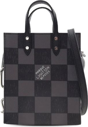 Louis Vuitton sac à bandoulière Damier Checkerboard Sac Plat XS (2021-2025) - Noir