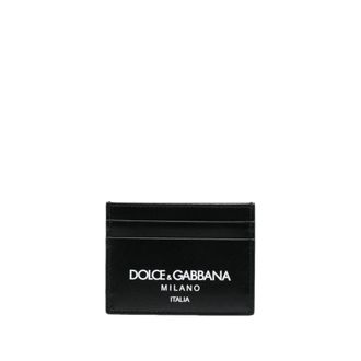 Dolce & Gabbana Leder Kartenetui Clutch - - Accessories - Herren - Schwarzk - ONE SIZE