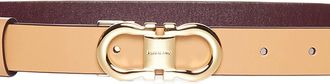 Ferragamo Reversible Gancini Leather Belt - Beige
