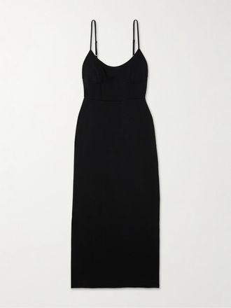 Leset Rio Corset Midikleid Aus Stretch-ponte - Schwarz
