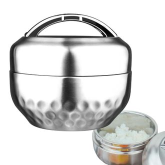 Generic Thermo-Lunchbox, doppelwandig, tragbar, 1 l, mit Griff, zur Aufbewahrung von Mahlzeiten, Arbeit, Schule, Salat, Reise