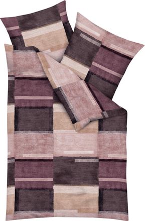 Kaeppel Bettwäsche Status Feinbiber aubergine Größe 1x 135x200 cm + 1x 80x80 cm