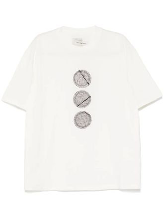 Feng Chen Wang T-Shirt mit Print - Weiß
