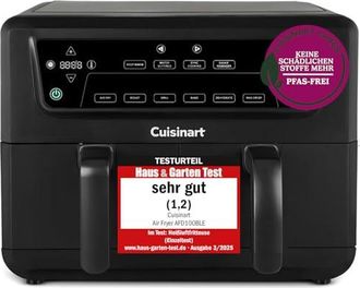 Cuisinart XXL 10.4L Zweizonen-Heißluftfritteuse| PFAS Frei | Chemiekalien frei,| Braten, Grillen, Backen, Dehydrieren und Warmhalten | 2 kammern| 2 x 5.2L - 8+ 