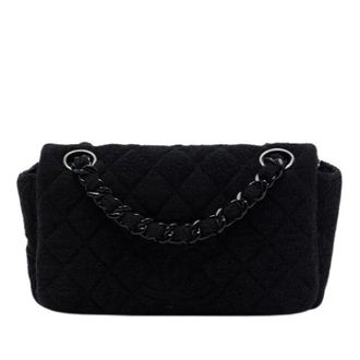 Chanel Pre-owned Gesteppte Frottee Schultertasche - - Pre-owned - Damen - Schwarzk - ONE SIZE