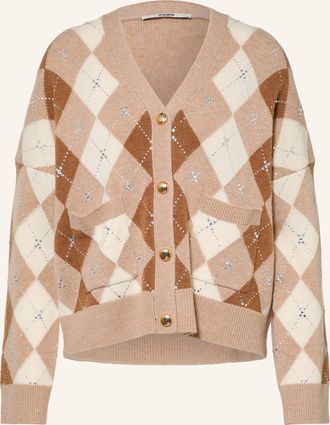 Maje Strickjacke Mit Schmucksteinen beige