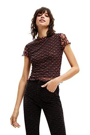 Desigual T- Shirt &agrave; Manches Courtes, Rouge, XL Femme