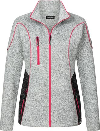 Rock Creek Damen Fleecejacke warm &Uuml;bergangsjacke Windbreaker Fleece Jacken Outdoorjacke Stehkragen Damenjacke Melange Fleecejacke Sweatjacke Pullover D-499 Grau 