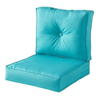 Greendale Home Fashions SC7830 Sunbrella Deep Seat Cushion Set, 2 Piece, Aruba