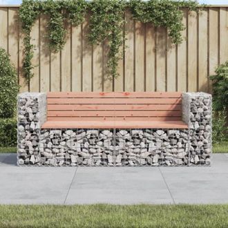 vidaXL Vidaxl - Banc de jardin design gabion 184x71x65,5 cm bois massif douglas