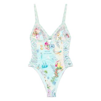 Camilla Femme, Maillots de bain, Multicolore, Taille: 38 FR Maillot de Bain Vert Menthe avec