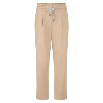 Marc Cain Femme, Pantalons, Beige, Taille: 38 FR Paperbag Hose Faqus mit High Waist