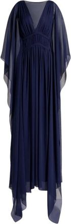 Alberta Ferretti Femme, Robes, Bleu, Taille: 40 FR Robe de soir&eacute;e en cr&ecirc;pon de soie