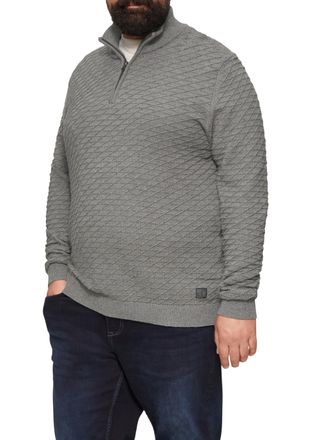 s.Oliver Strukturierter Pullover mit Half-Zip